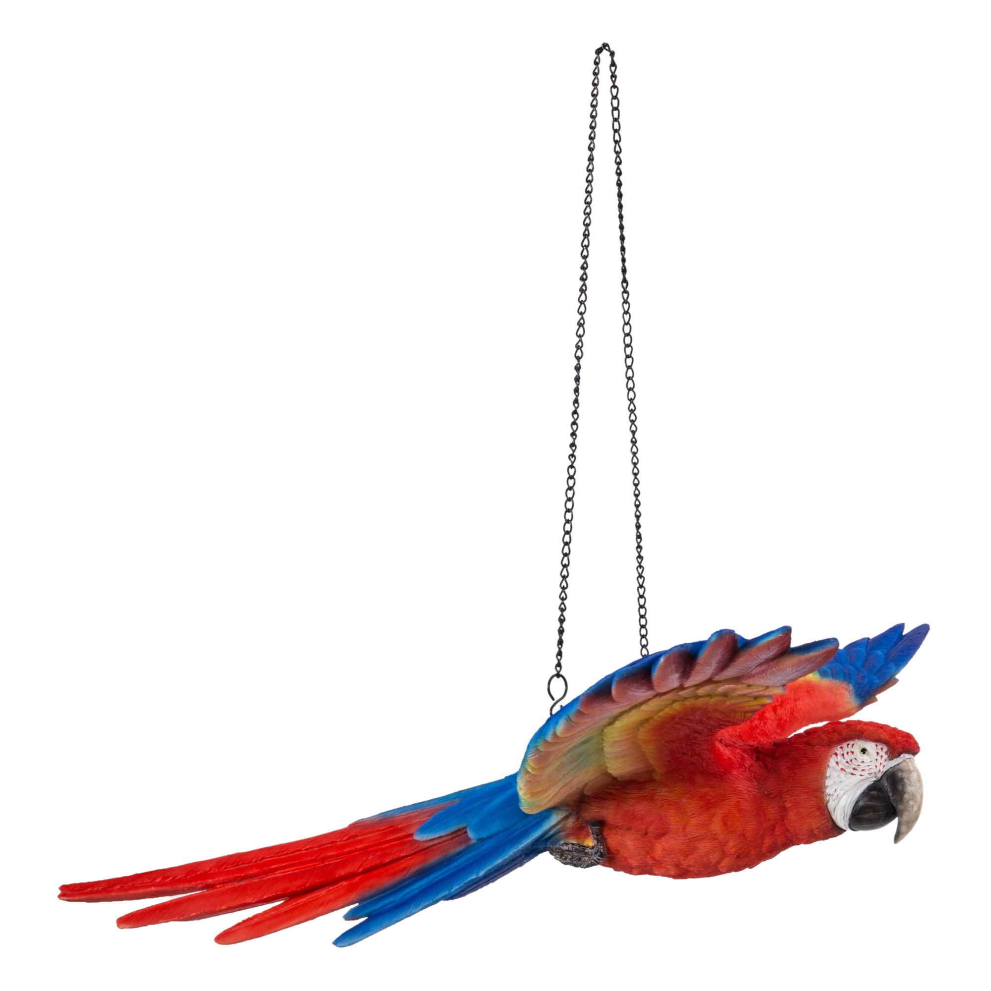 Hi-Line Gifts Flying Scarlet Macaw Outdoor Garden Statue - 17.75 ...