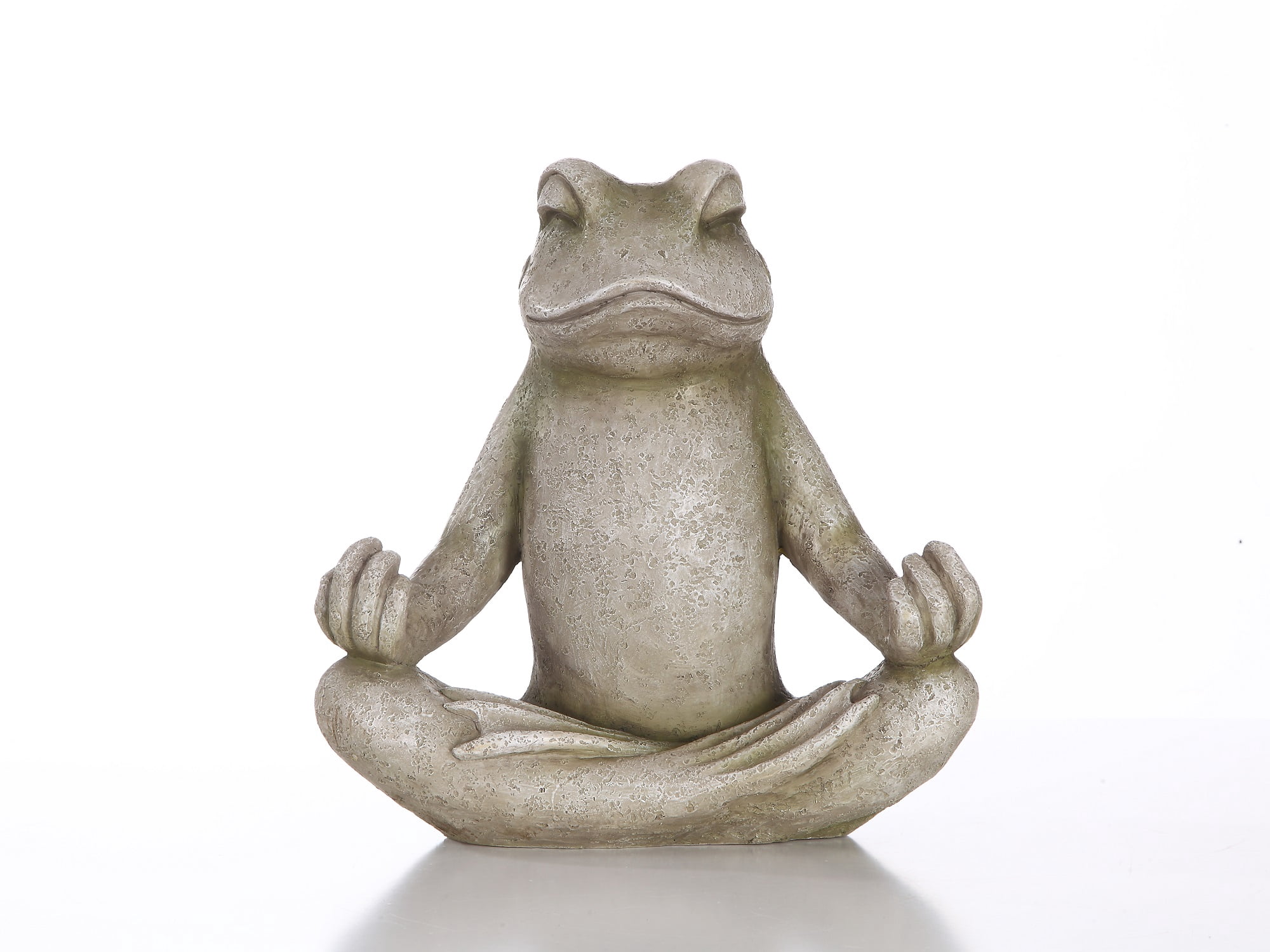 Hi-Line Gifts Frog In Lotus Position Outdoor Garden Statue - 12.25 ...