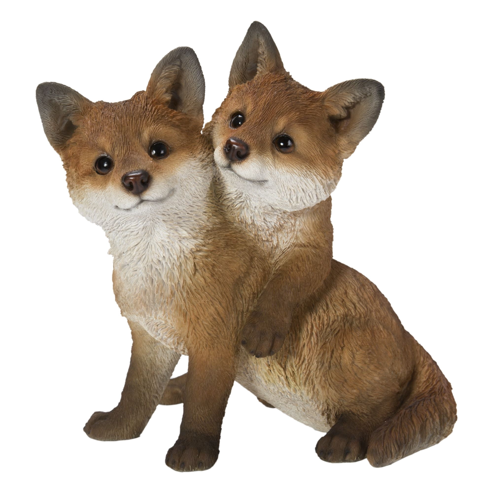 Hi-Line Gifts Hugging Fox Pups Outdoor Garden Statue - 8.5" - Walmart.com