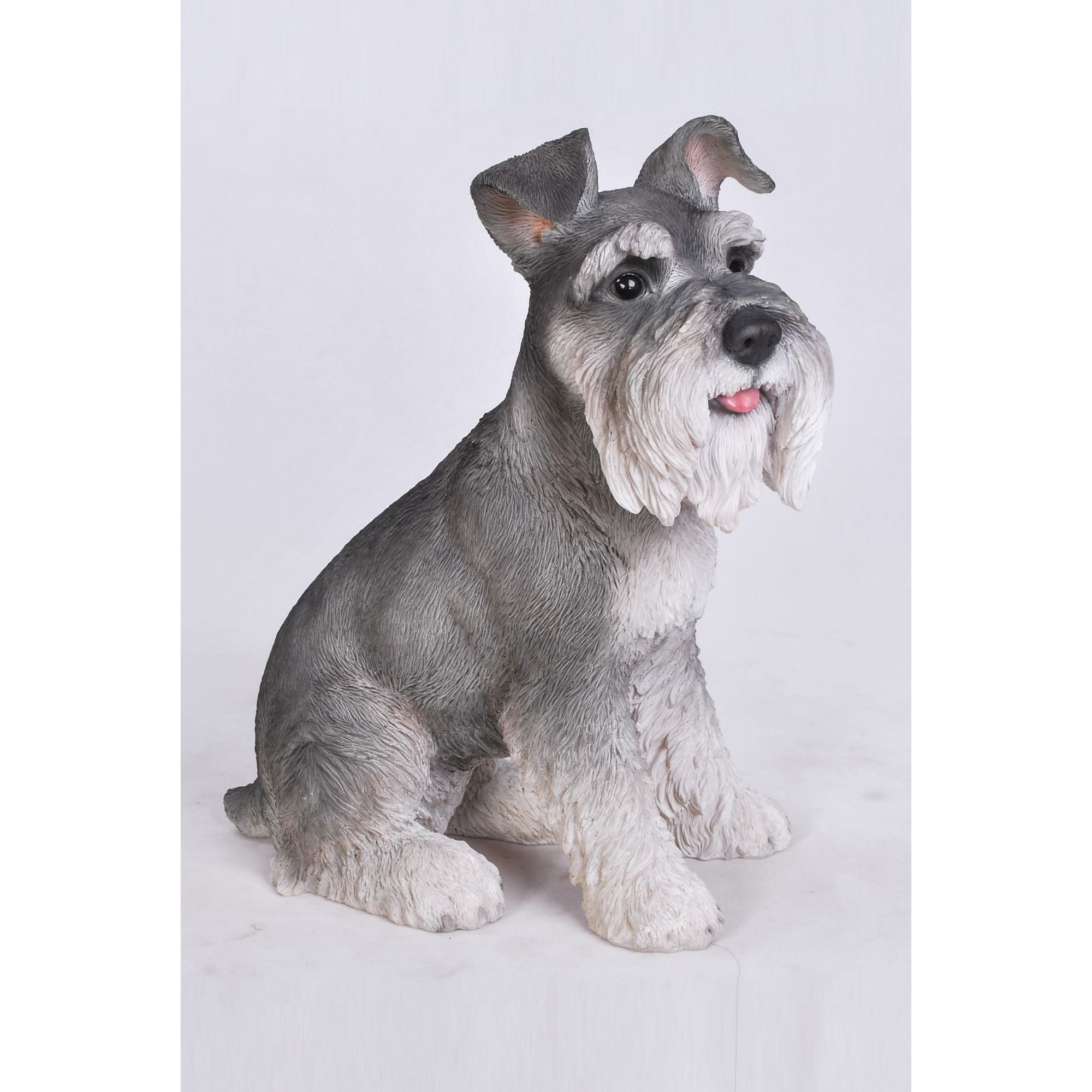 Hi-Line Gifts Schnauzer Statue with Tongue Out Outdoor Garden Statue ...