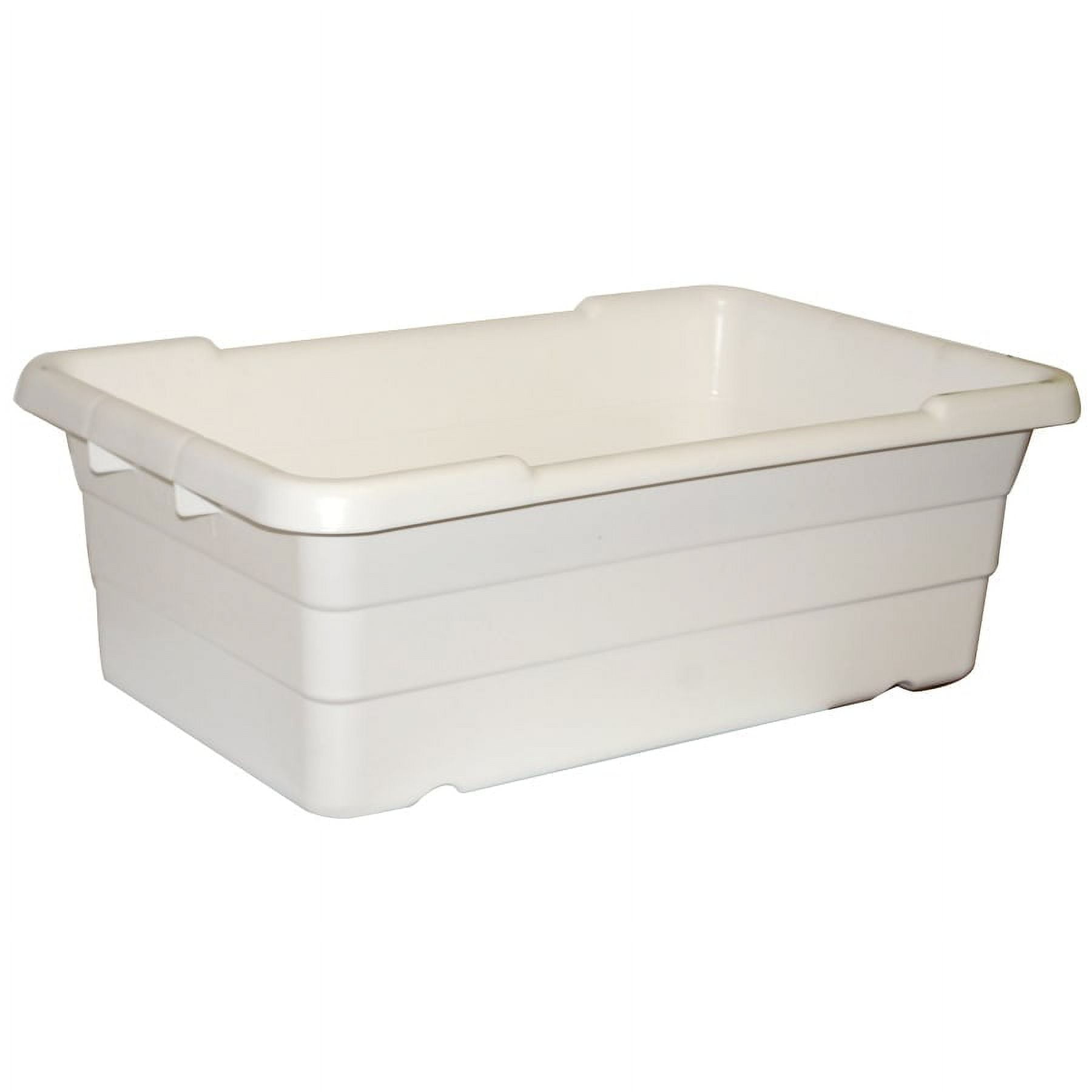 Hi-Line Plastics 010707E Crosstack White Poly Tote Box - Walmart.com