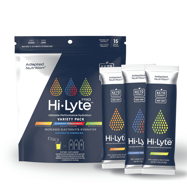 Hi-Lyte PRO Variety Electrolyte Drink Mix Packets | 15 Count - Walmart.com