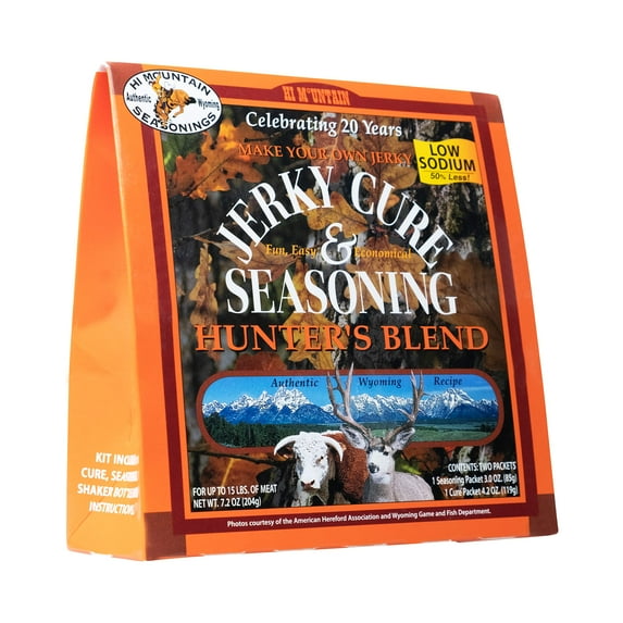Hi Mountain Jerky Seasoning and MDA05 Cure Kit | LOW SODIUM HUNTERS ...