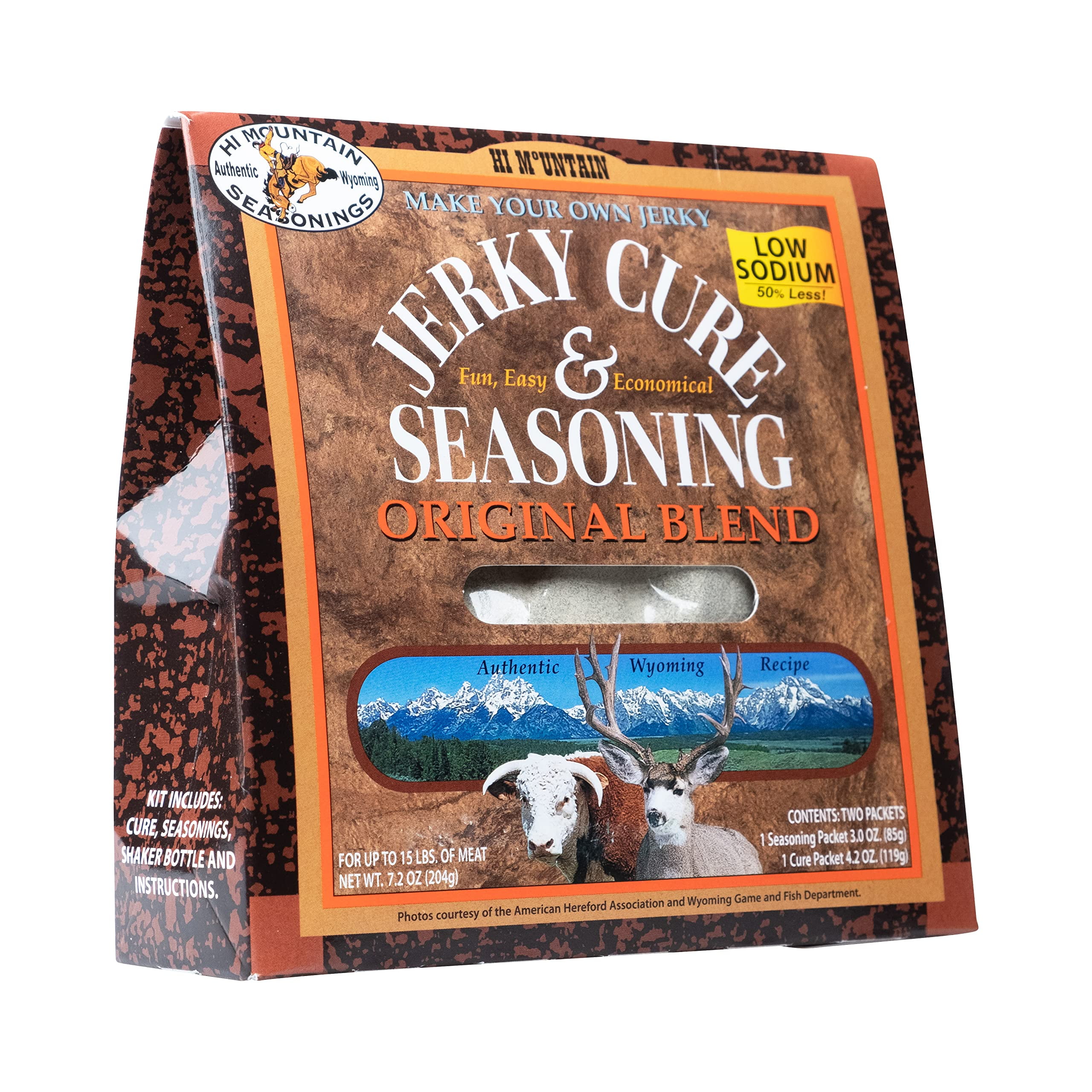 Hi Mountain MQH2 Jerky Seasoning and Cure Kit | LOW SODIUM ORIGINAL ...