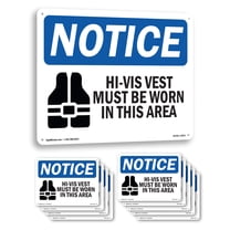 No Walk OSHA Notice Aluminum Sign 24 Inch x 18 Inch - 10 Pack - Walmart.com