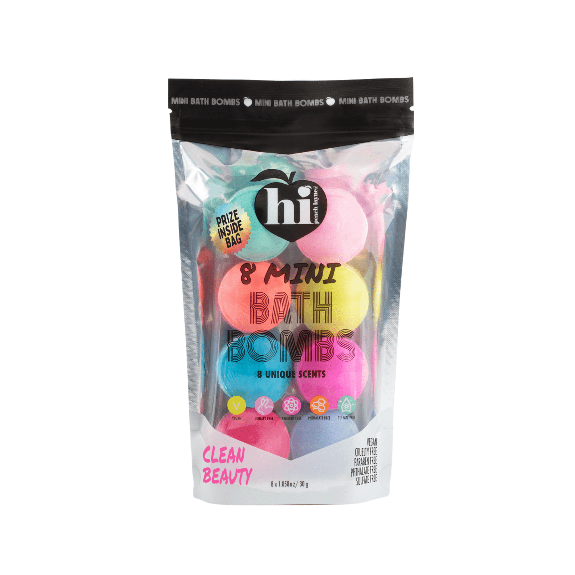 Hi Peach Layne 8 Count Bath Bomb Bag, Multi-Color with Prize, 8 x 1 ...