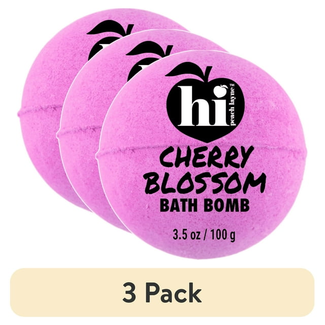 (3 pack) Hi Peach Layne Cherry Blossom Fuchsia Bath Bomb, Floral Scent ...