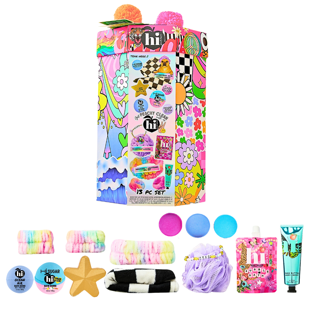 Hi Peach Layne Holiday Gift Box, 13 Pieces Body Care Sets - Walmart.com