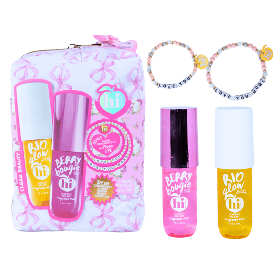 Hi Peach Layne Mommy and Me 5 Pieces Fragrance Mist Set, Pink Cosmetic ...