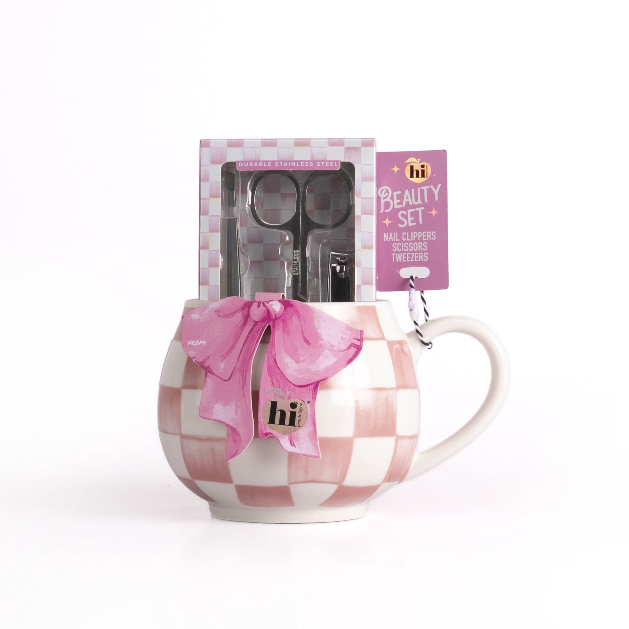 Hi Peach Layne Mother's Day Pink Coffee Mug and Manicure Set - Walmart.com