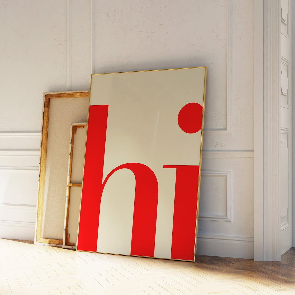 Hi Poster, Minimalist Wall Art, Hi Wall Art, Typography Print, Trendy ...