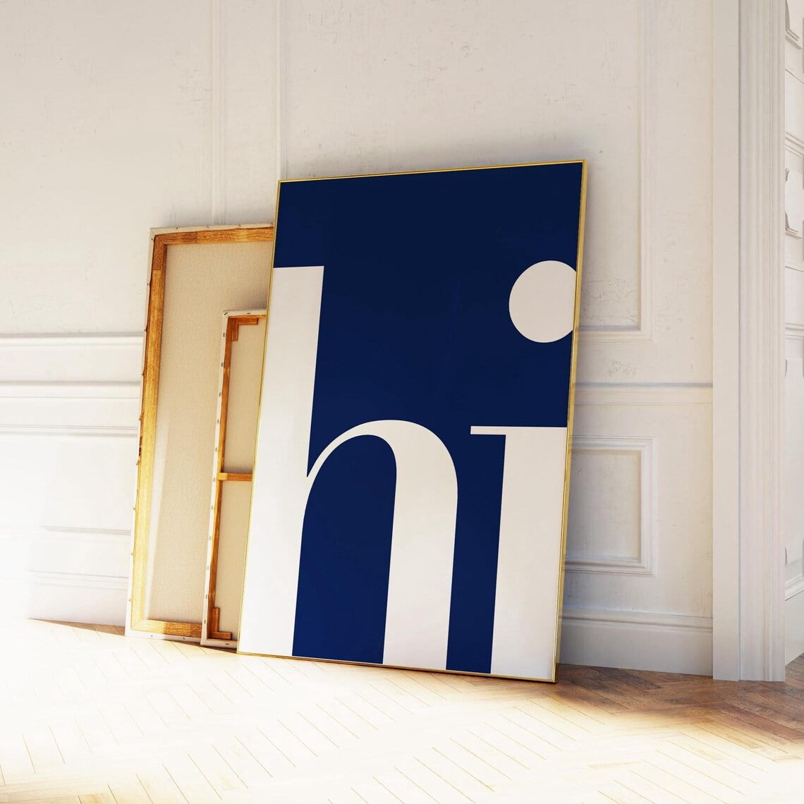 Hi Poster, Minimalist Wall Art, Hi Wall Art, Typography Print, Trendy ...