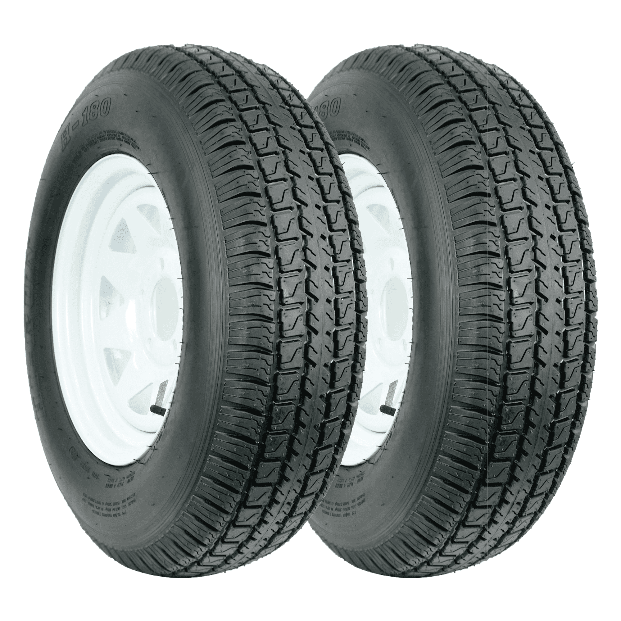 Hi-Run 2 Set H180 ST225/75D15 8PR 113L Trailer Tire & 15X6 6 Lug on 5.5 ...