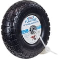 Hi-Run WB1002 10" Flat Free Wheelbarrow Tire Assembly with 5/8" Bushing ...