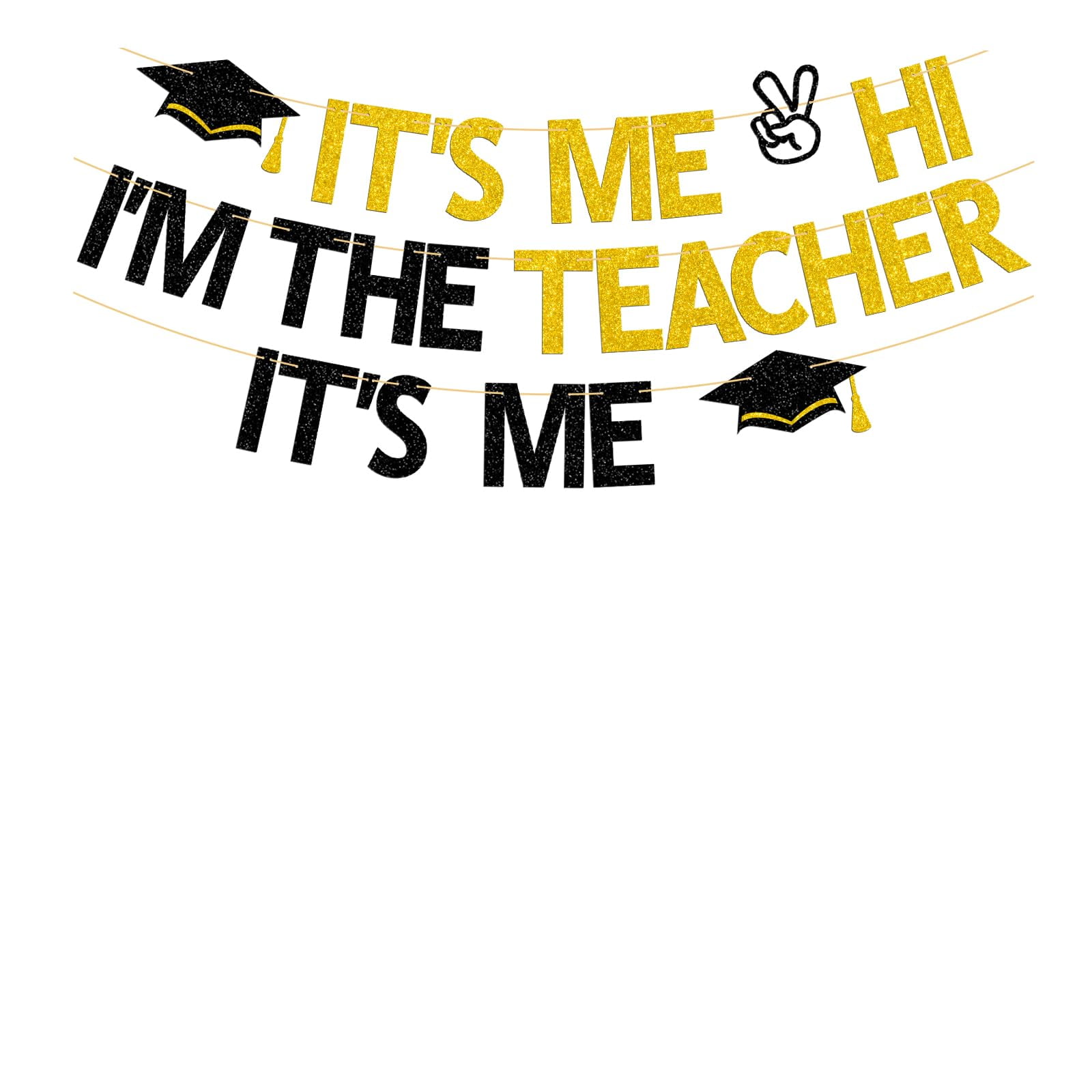 It's Hi I'm SSF20 the Teacher It's Banner, Class of 2025 Graduation Decorations, Love Our ...
