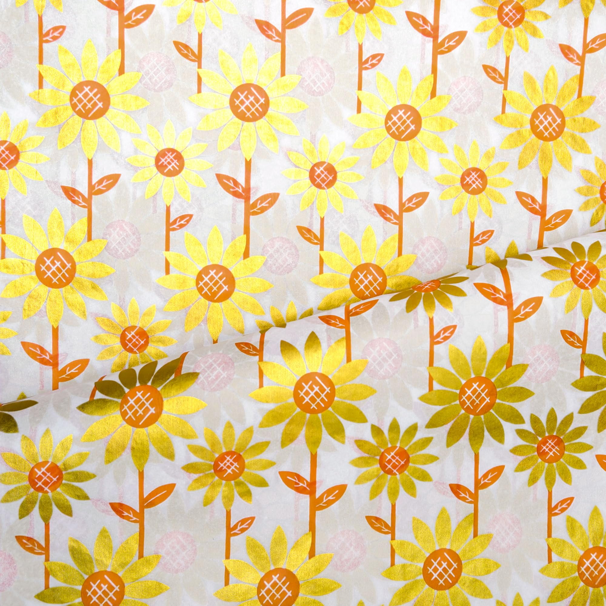 Hi Sasara 30 Sheets 28 x AIS1 20 inch Gold Sunflower Tissue Paper Bulk ...