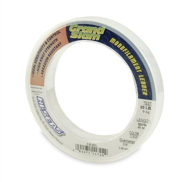 Hi-Seas C-B-20CL Grand Slam Mono 20 lb Mono 50 Yard Leader Spool ...