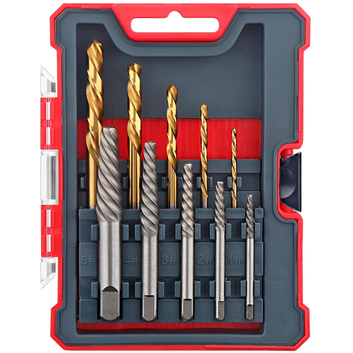 Hi-Spec 10pc Screw Extractor & HSS Drill Bit Set, Easy Out for Stripped ...