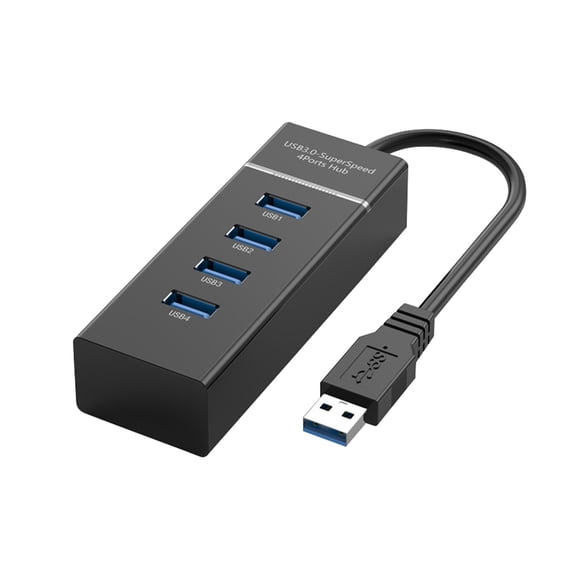 Hi-Speed 4-Port USB 3.0 Hub, 0.3 m Cable, Plug-and-Play, Built-in Surge ...