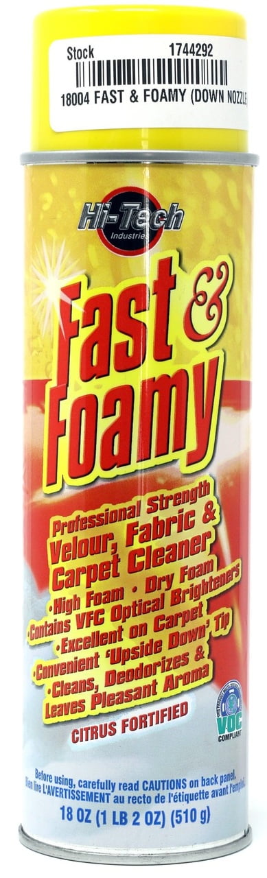 Hi-Tech Industries HT-18004 Fast & Foamy 18oz, Carpet Cleaner - Walmart.com