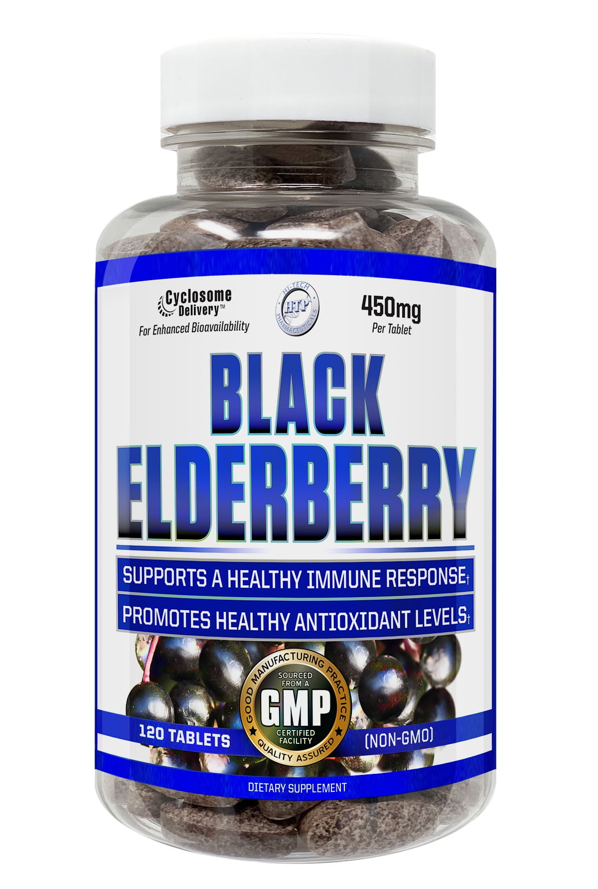 Hi-Tech Pharmaceuticals - Black Elderberry - 120 Tablets - Walmart.com