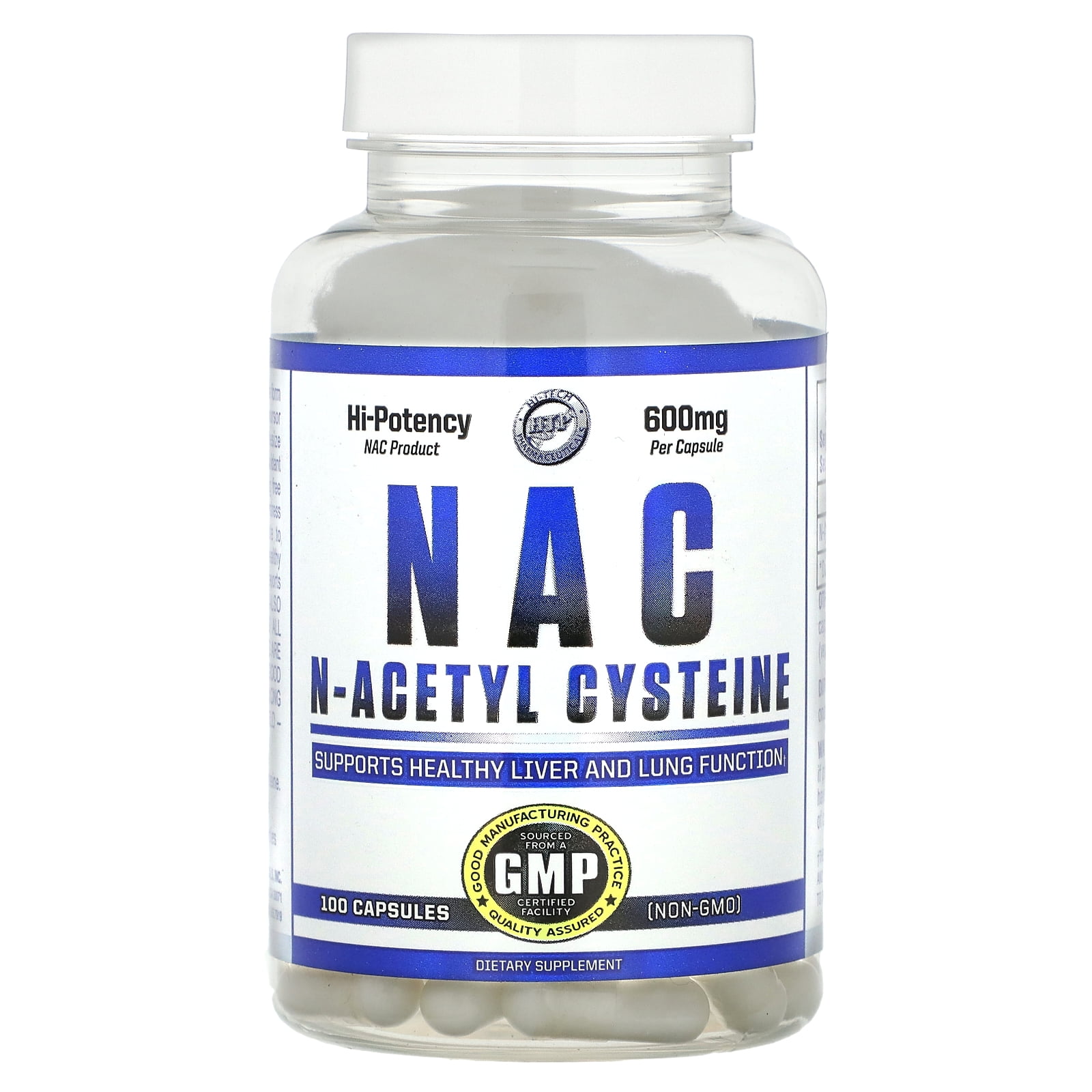 Hi Tech Pharmaceuticals NAC, 600 mg, 100 Capsules - Walmart.com