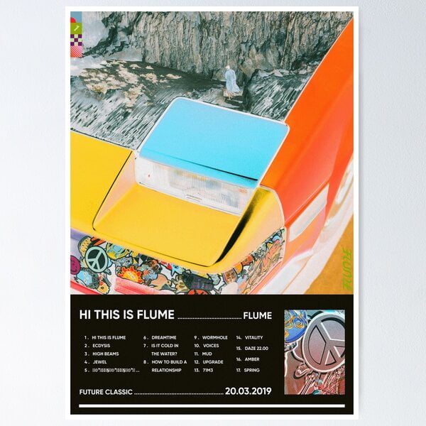 Hi This Is Flume Aesthetic Tracklist (Inverted) Poster Wall Art, Modern ...
