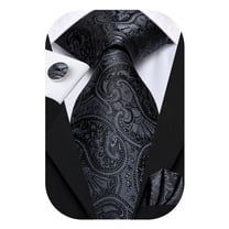 S.H. Churchill & Co. Black Satin Western Tie for Cowboy, Rancher ...
