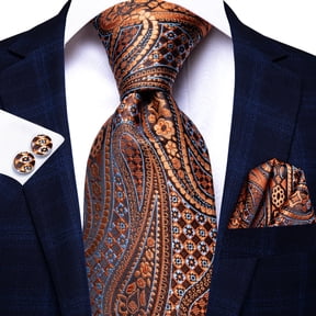 Barry.Wang Paisley Ties for Men Flower Silk Necktie Set with ...
