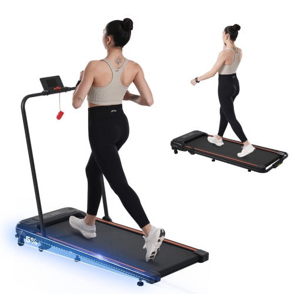 Hi-Treadmill,1-YEAR-WARRANTY,2.5HP,265LBS,2 in 1,Foldable,0.5-7.5MPH ...