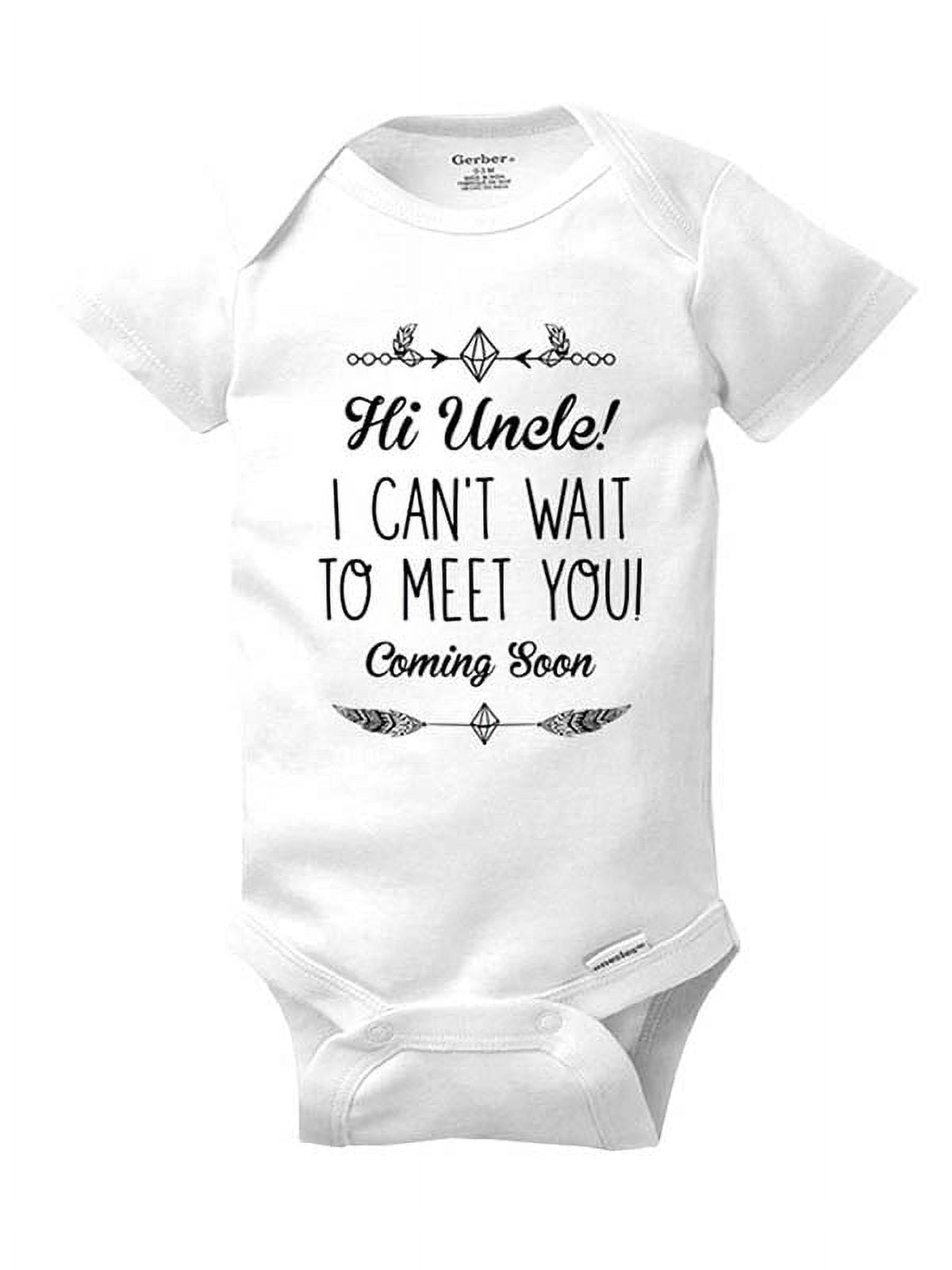 Hi Uncle I can't wait to meet you Coming Soon baby onesie surprise ...