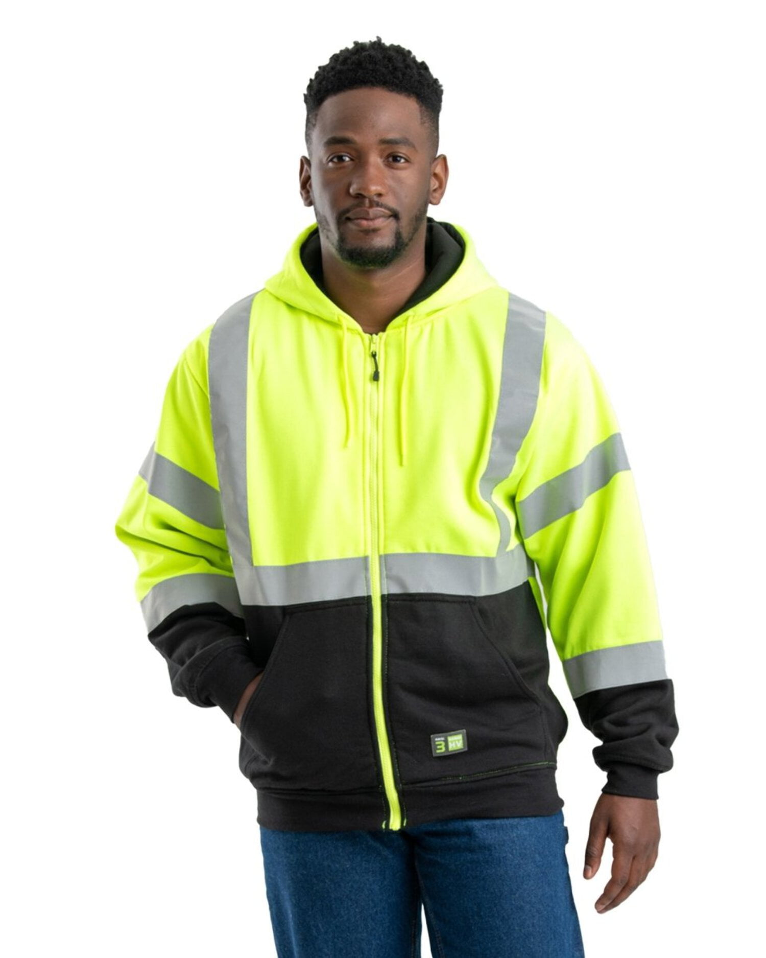 Hi Vis Class 3 Color Block Hooded Sweatshirt - Walmart.com