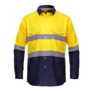 Premium High Visibility Reflective Safety Work Shirts - Full Sleeve ...