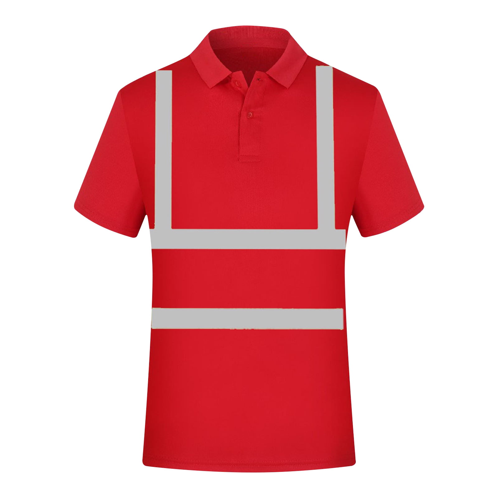 Hi Vis Shirts for Men ANSI Class 3 Safety Reflective Short Sleeve ...