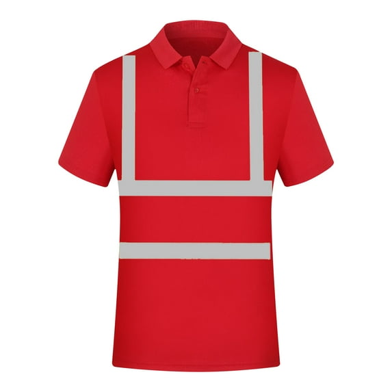 Hi Vis Shirts for Men ANSI Class 3 Safety Reflective Short Sleeve ...