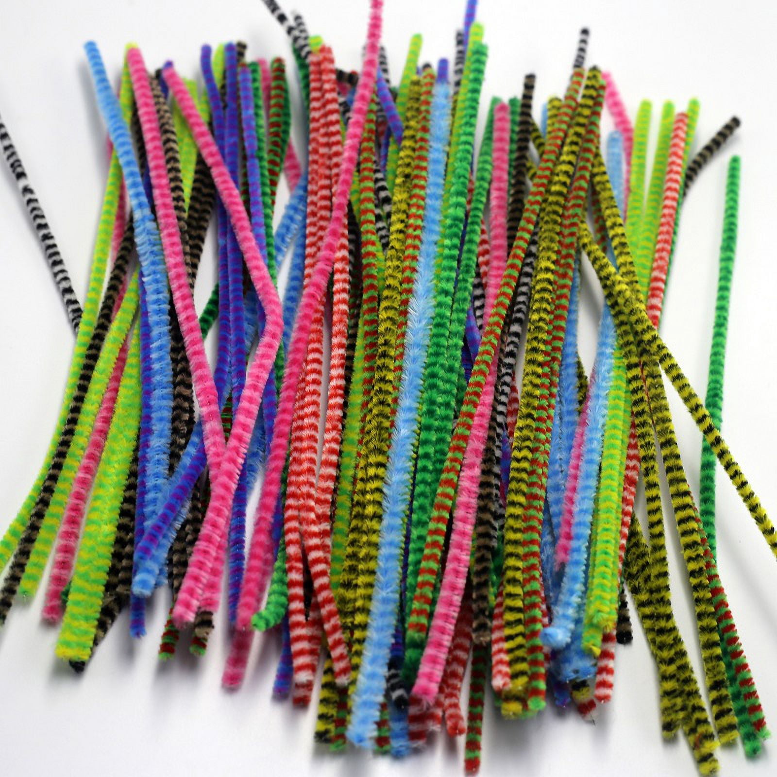 Hi Wei 50pcs Chenille Stem Pipe Kids DIY Creative Toys Chenille Sticks Cleaners Kindergarten ...