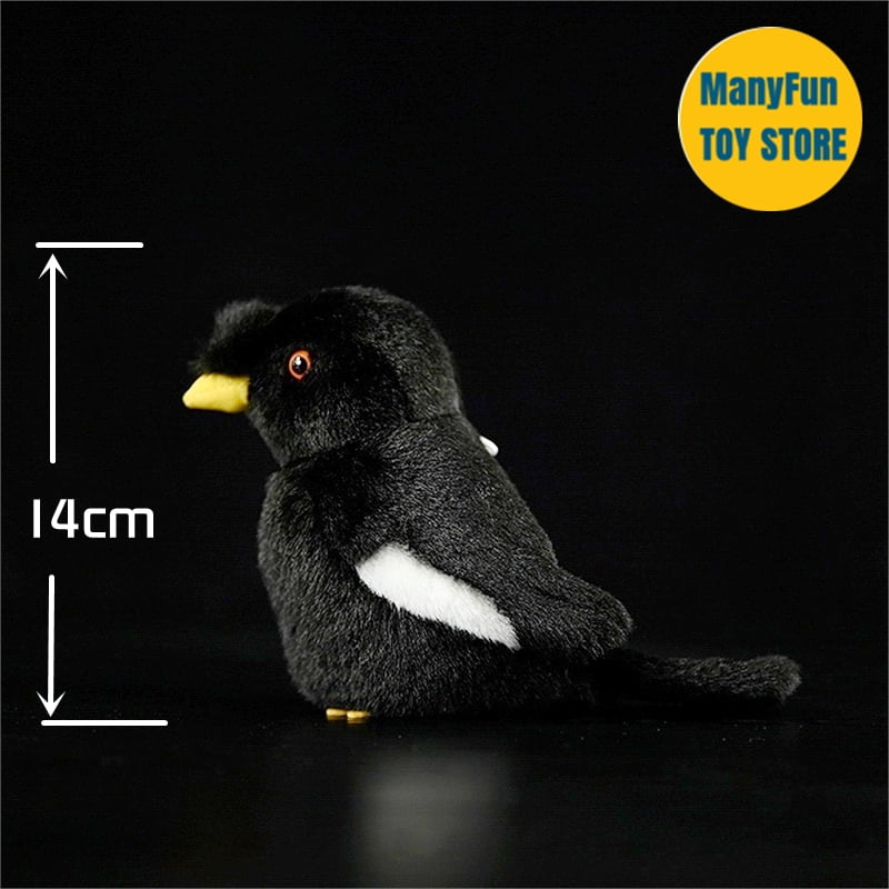 Hi Wei Mynah Plush Toy Crested Myna Plushie Bird Peluche Lifelike Birds ...