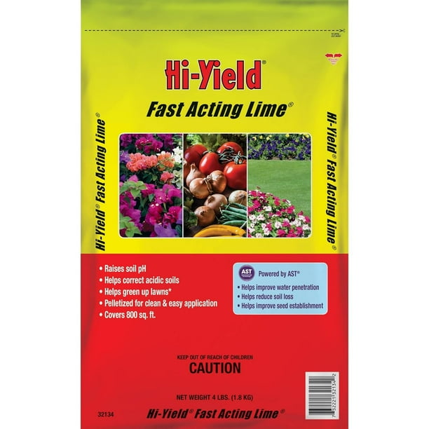 Hi-Yield Fast Acting Lime Feritilizer, 4 lbs with Raises Soil PH ...