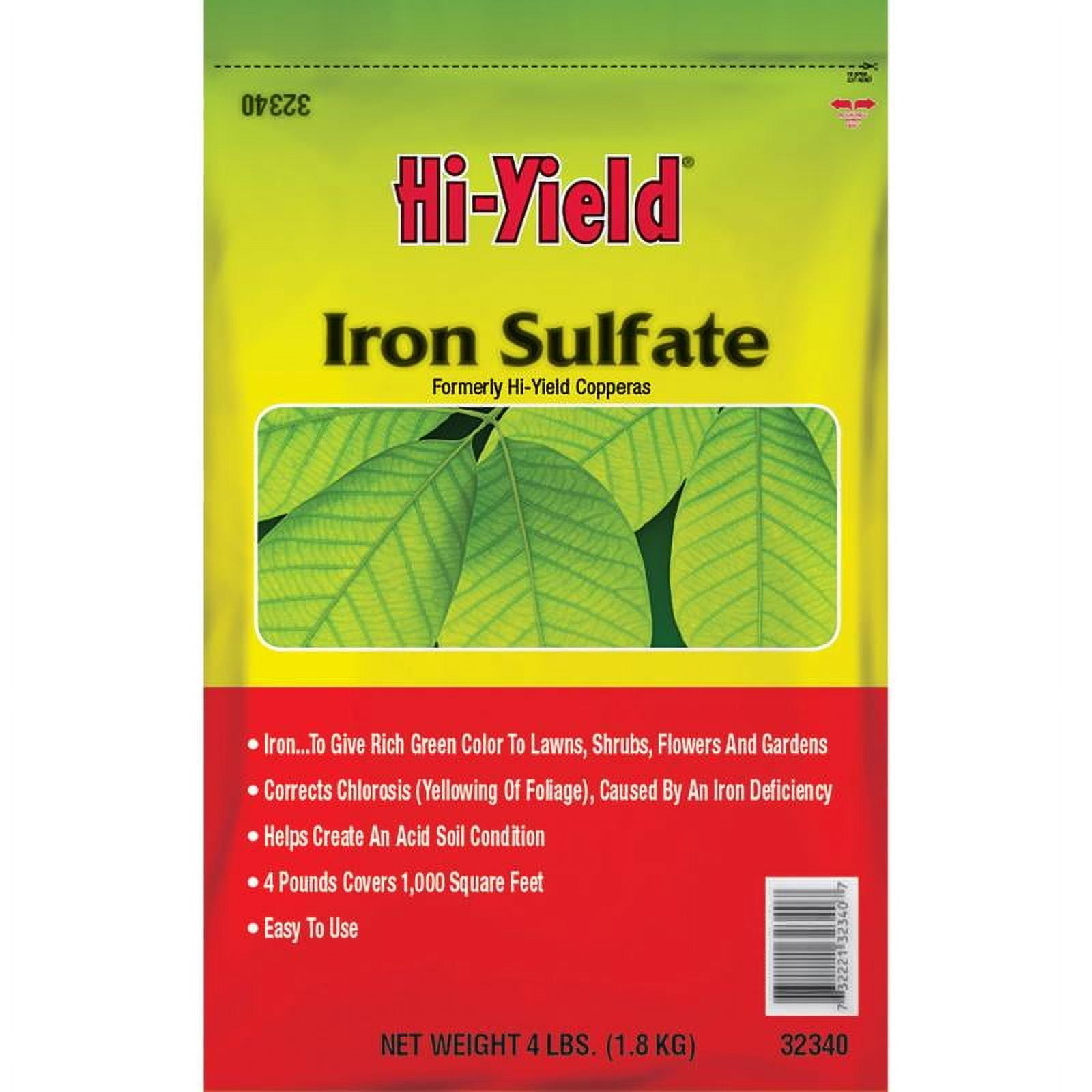 Hi-Yield Iron Sulfate Plant Fertilizer for Lawns - 4 lbs. - Walmart.com