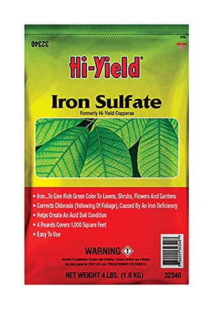 Hi-Yield Iron Sulfate Plant Fertilizer for Lawns - 4 lbs. - Walmart.com