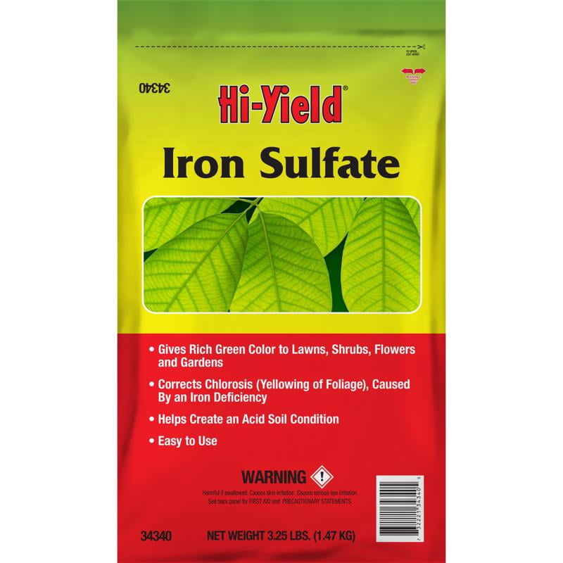 Hi-Yield Iron Sulfate Plant Fertilizer for Lawns - 4 lbs. - Walmart.com