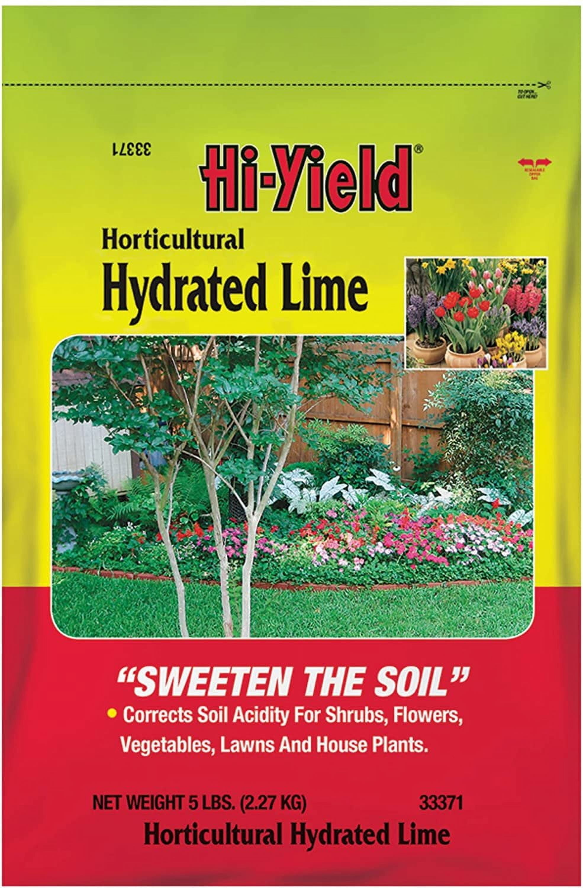 Hi-Yield 5 Lb. Hydrated Lime 33371 for Soil, Gardens, Flowers ...