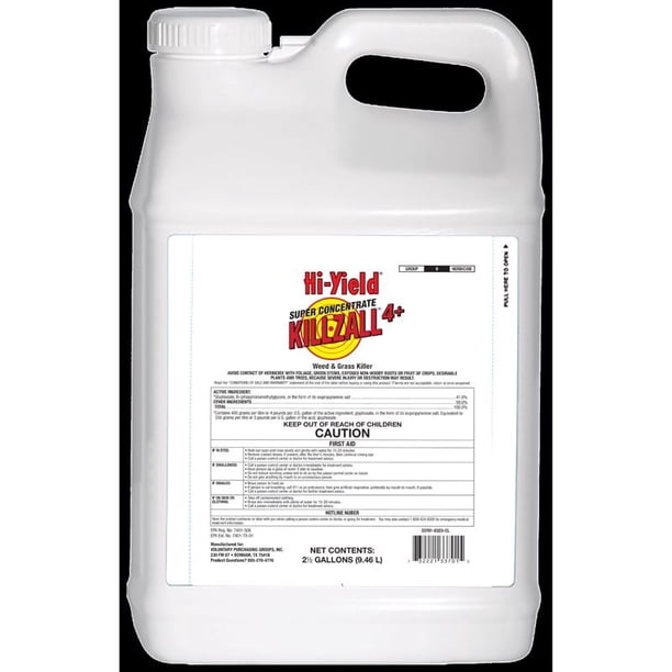 Hi-Yield Killzall 4+ 2-1/2 Gal. Super Concentrate Weed & Grass Killer ...