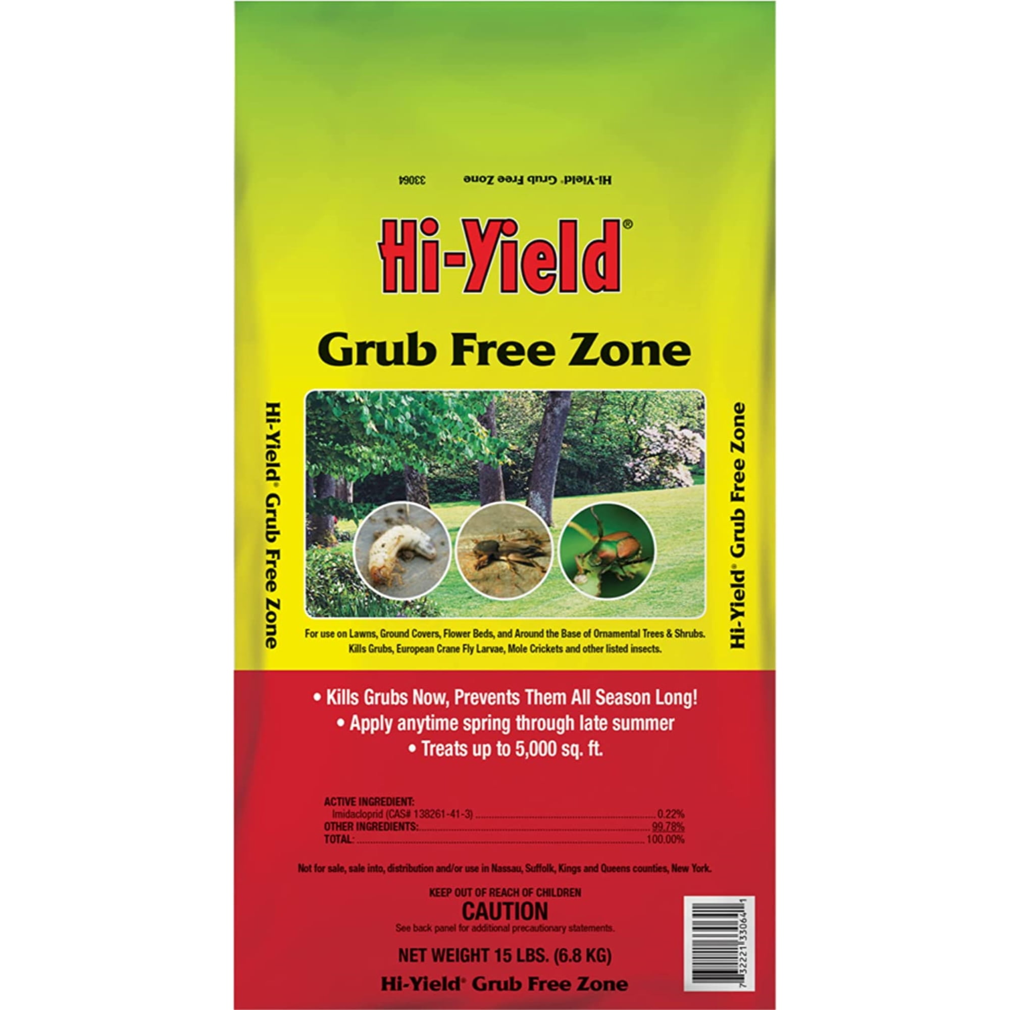 Hi-Yield Grub Free Zone II 15 Lb. Ready To Use Granules Grub Killer ...