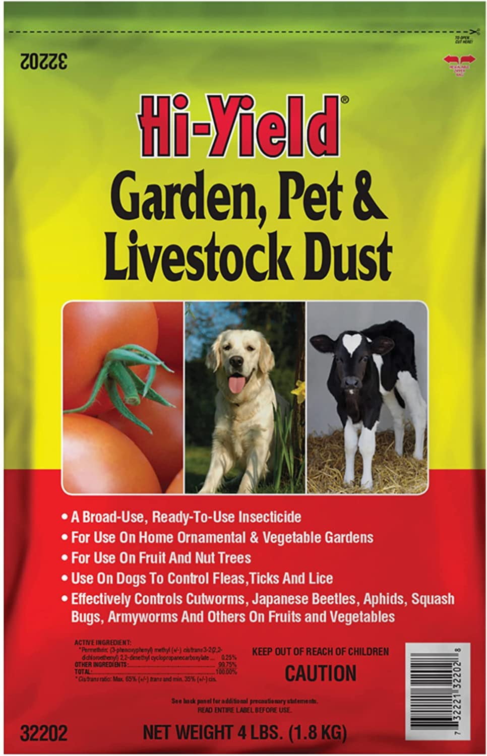 Hi-Yield 32201 Garden, Pet and Livestock Insecticide Dust 4 lbs ...