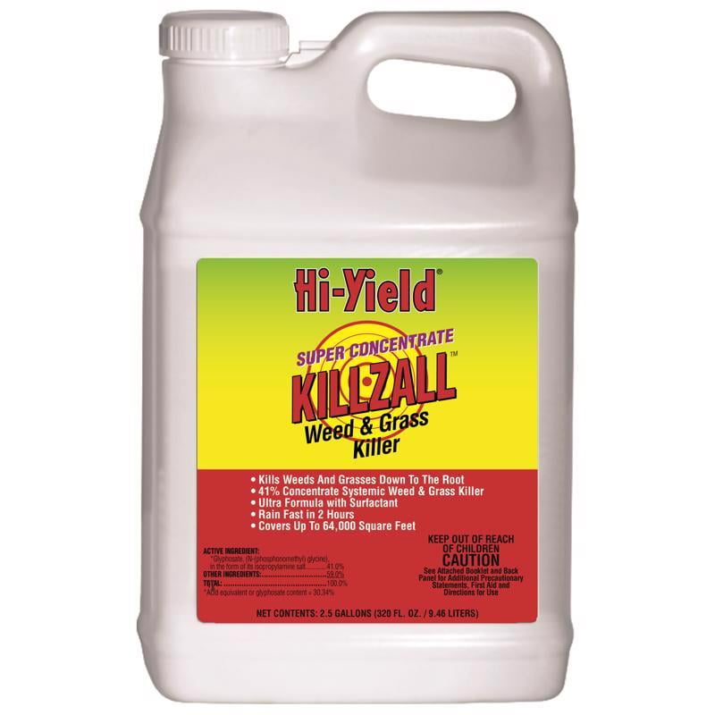 Hi-Yield Killzall 2.5 gal, Grass & Weed Killer Concentrate, Multi-Weed ...