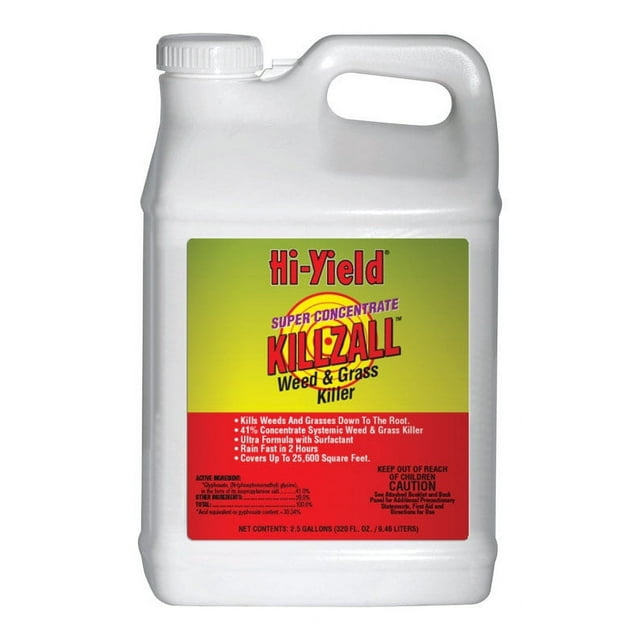 Hi-Yield Killzall 2.5 gal, Grass & Weed Killer Concentrate, Multi-Weed ...