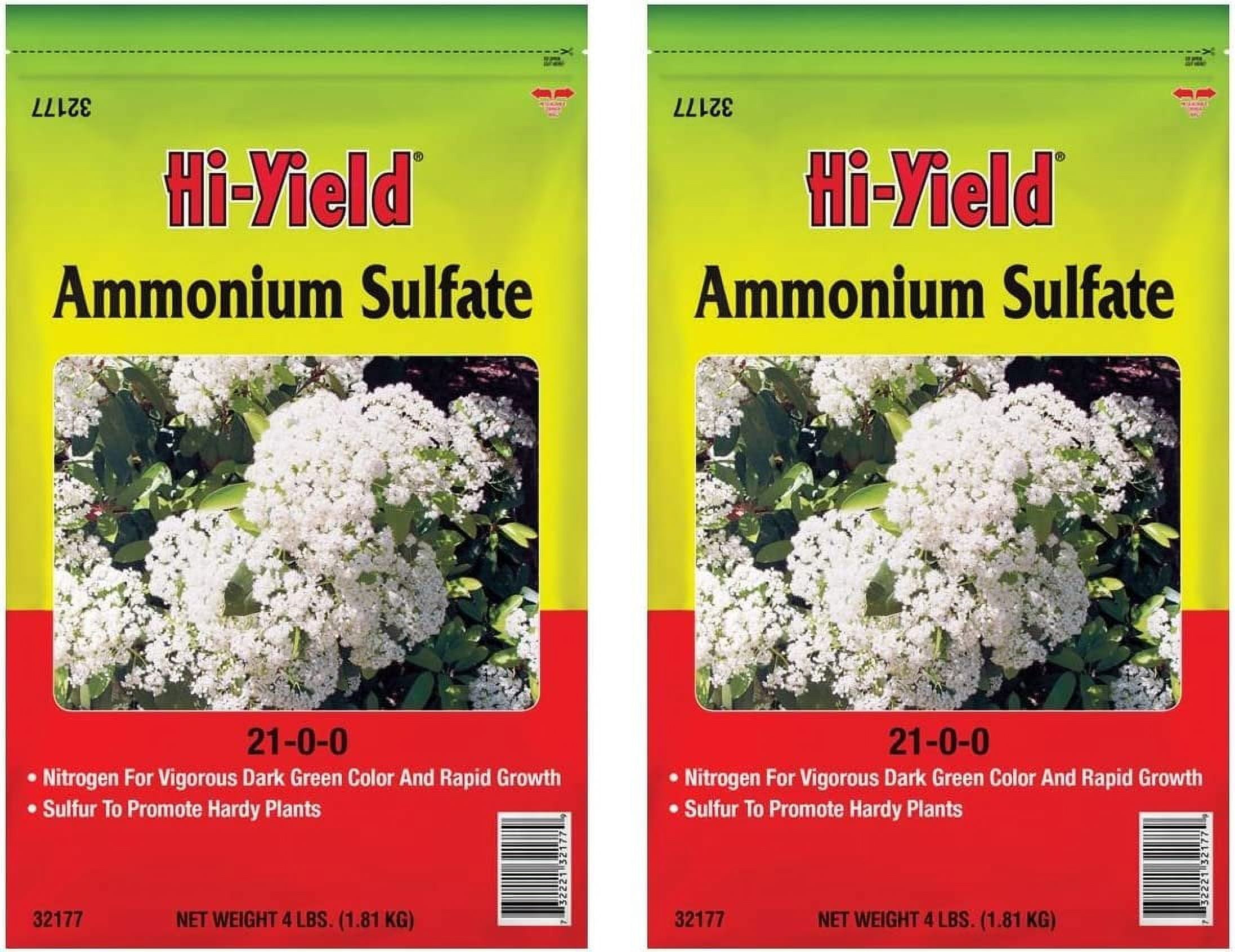 Hi-Yield Synthetic Fertilizer, 4 lbs with Sulfate Fast Release (2 Pack ...