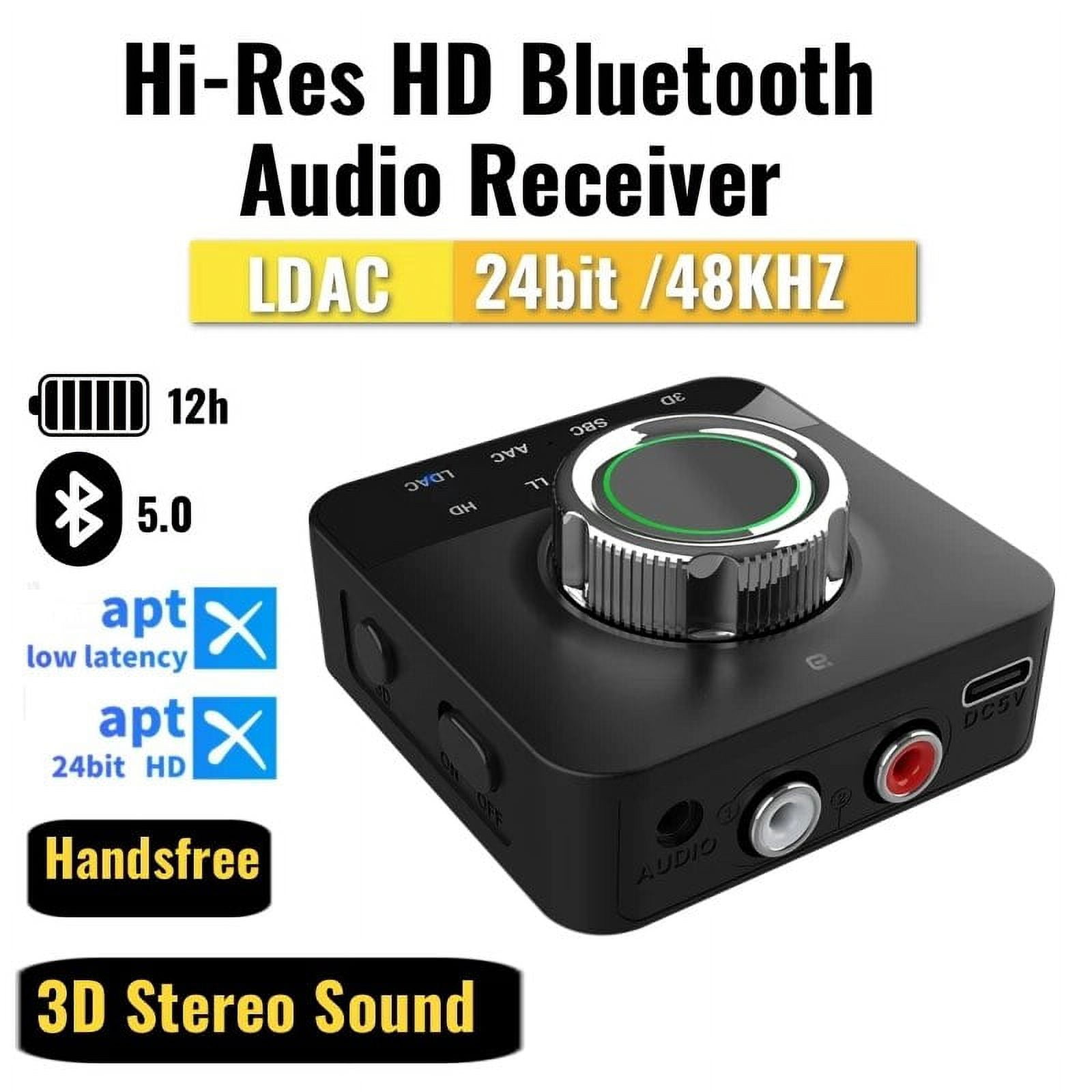 Hi-res LDAC Bluetooth Receiver AAC aptX HD RCA 3.5mm Aux 3D Stereo ...