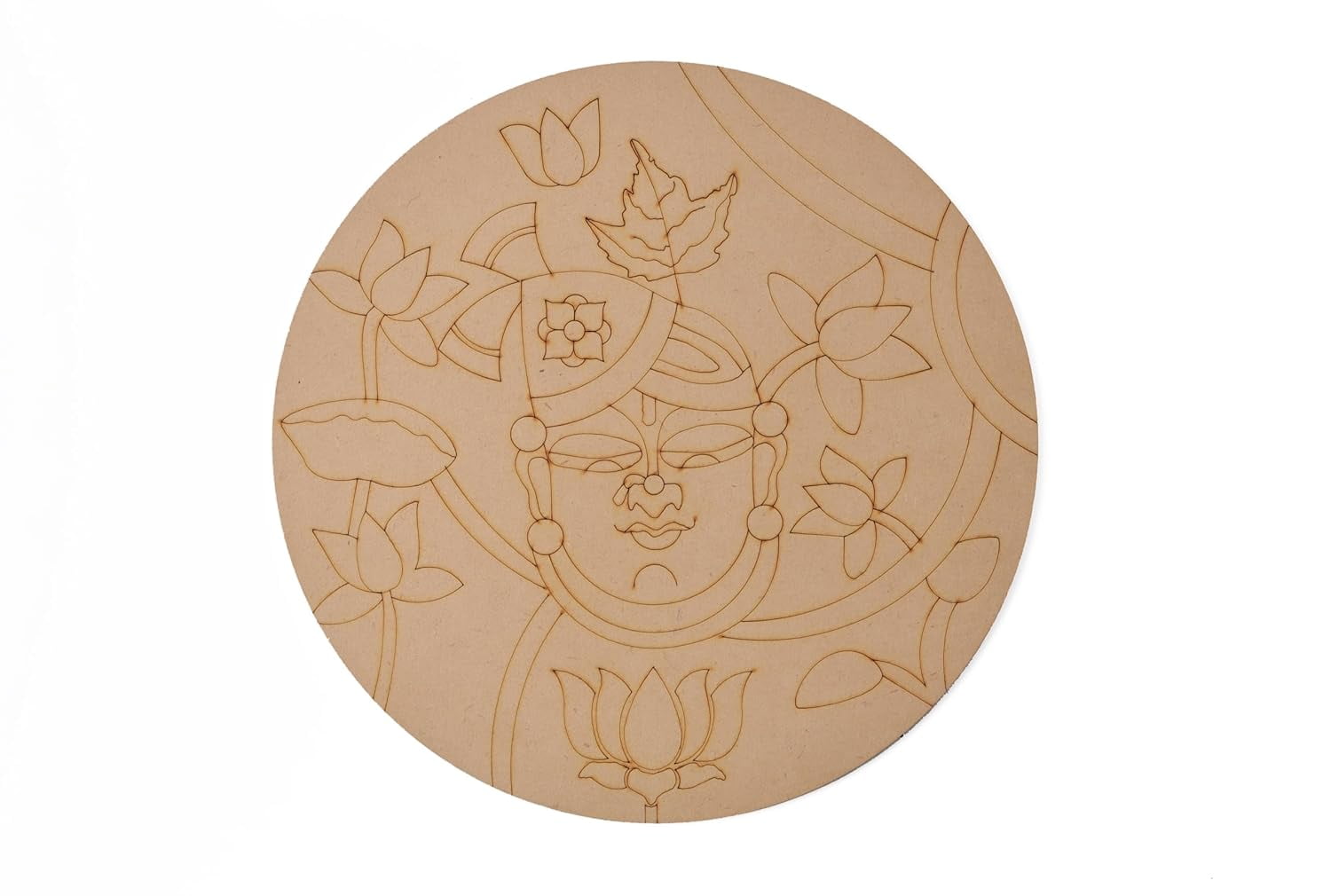 HiART 24 Lord SHREENATH JI Design PREMARKED MDF CutOut Base 12 X 12 ...